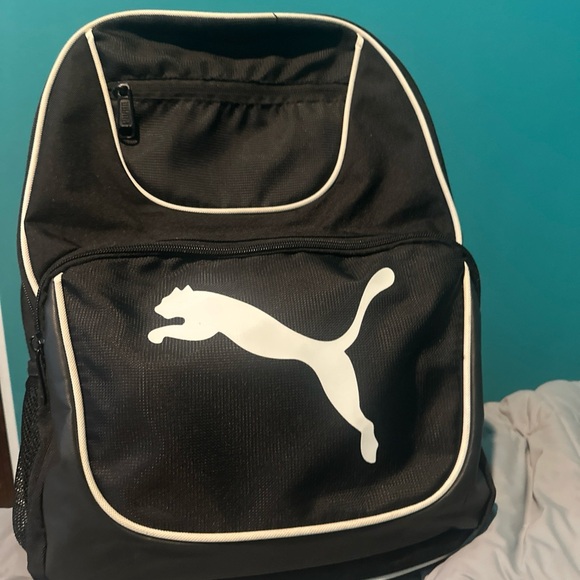 Puma | Bags | Puma Black And White Sporty Backpack | Poshmark